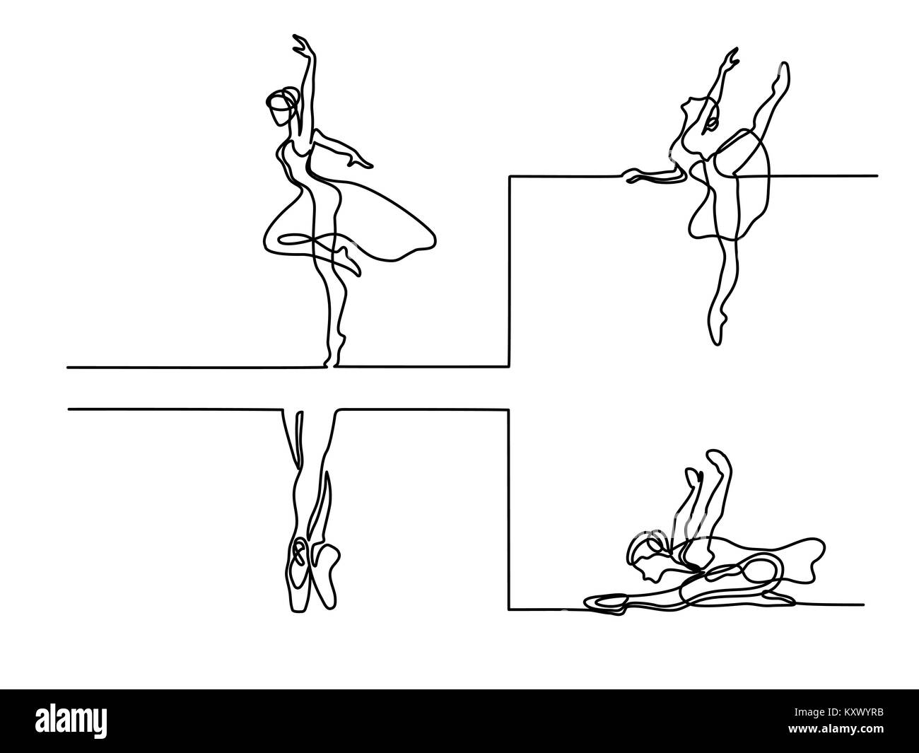 Set ballet Dancer ballerina Stock Vector Image & Art - Alamy