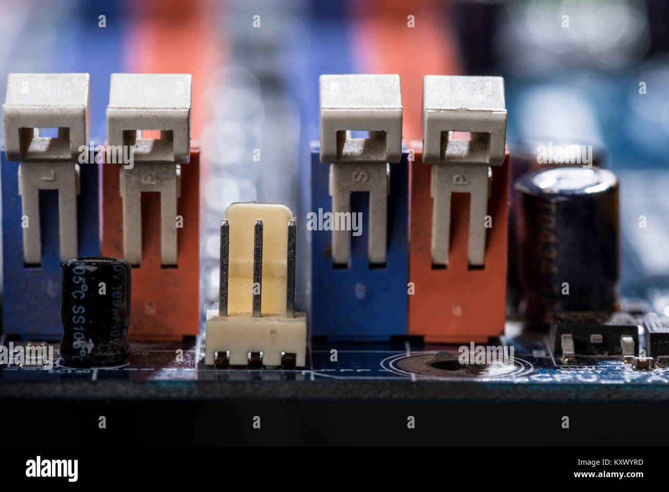 close up view of computer motherboard ports Stock Photo - Alamy