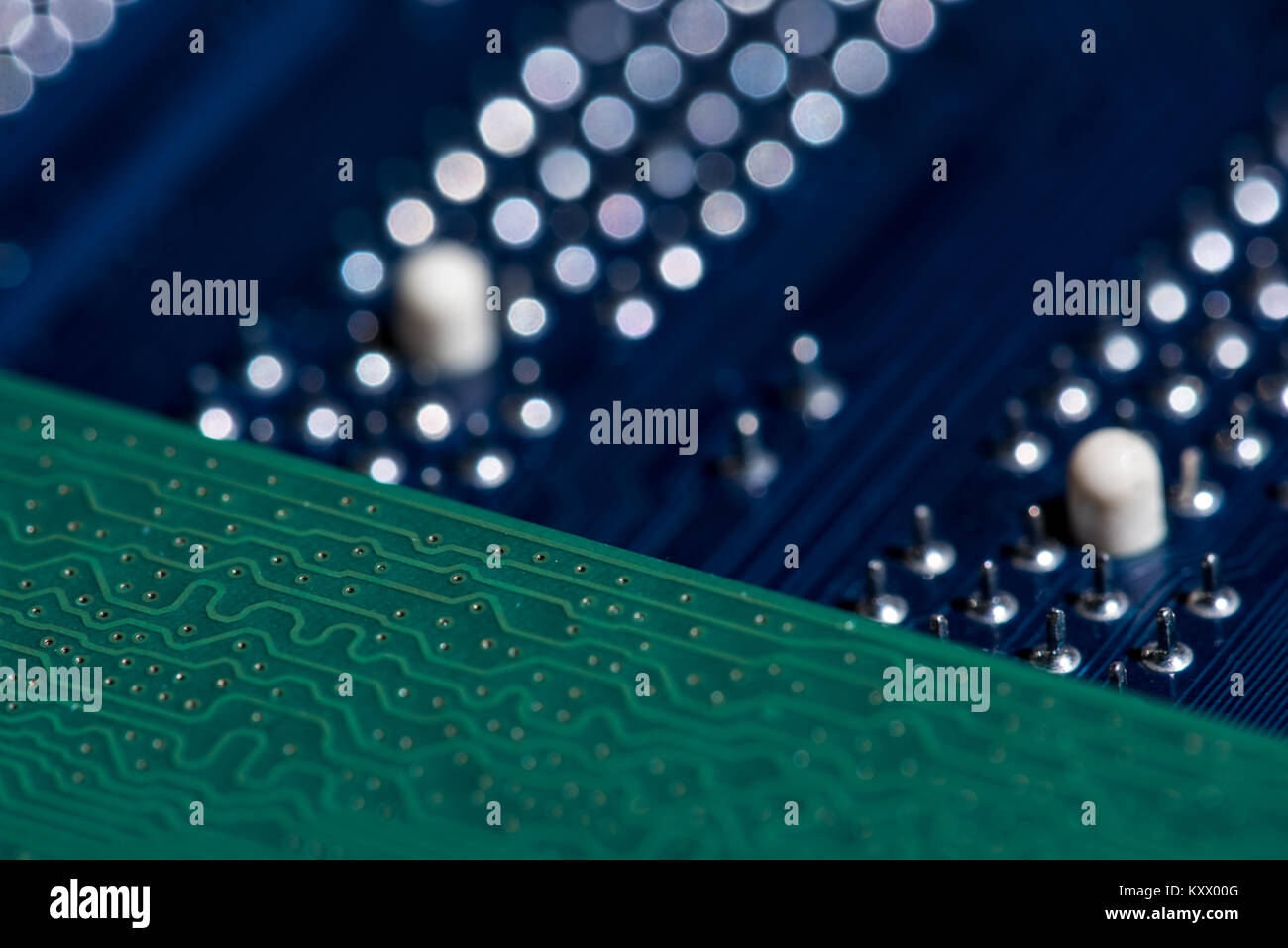 close up view of computer motherboard elements Stock Photo - Alamy