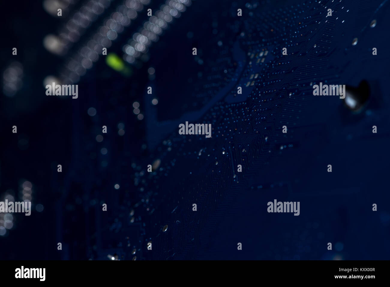 selective focus of computer motherboard elements Stock Photo - Alamy