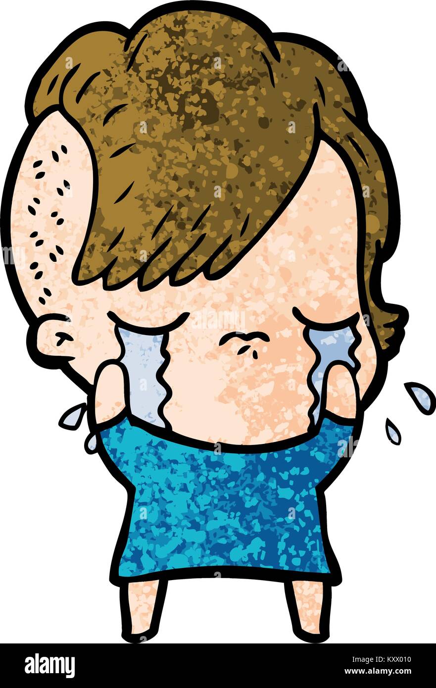 cartoon crying girl Stock Vector Image & Art - Alamy
