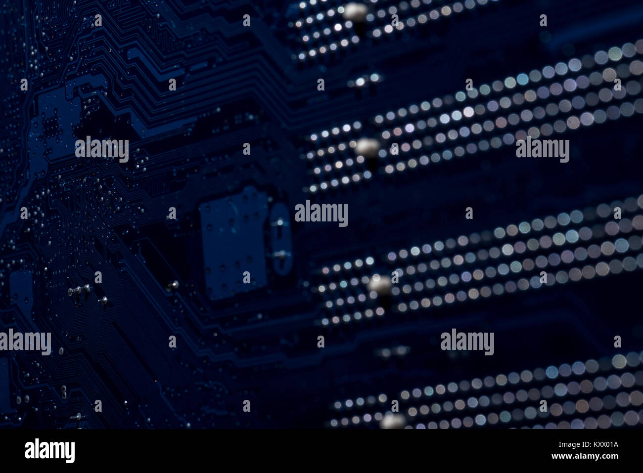 selective focus of computer motherboard elements Stock Photo - Alamy