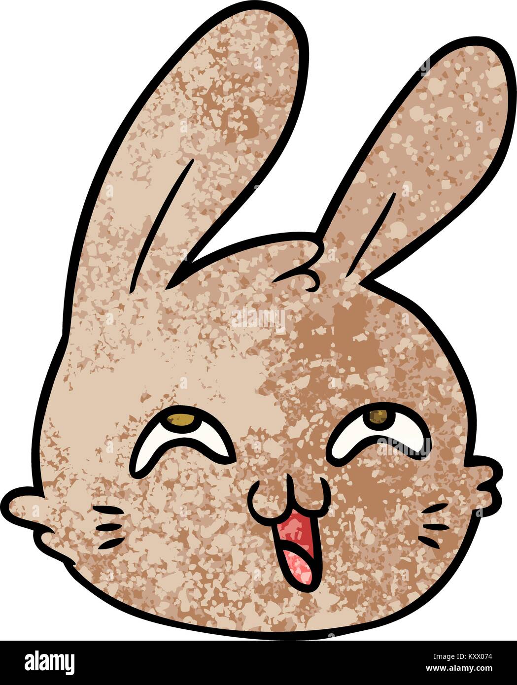cartoon happy rabbit face Stock Vector Image & Art - Alamy