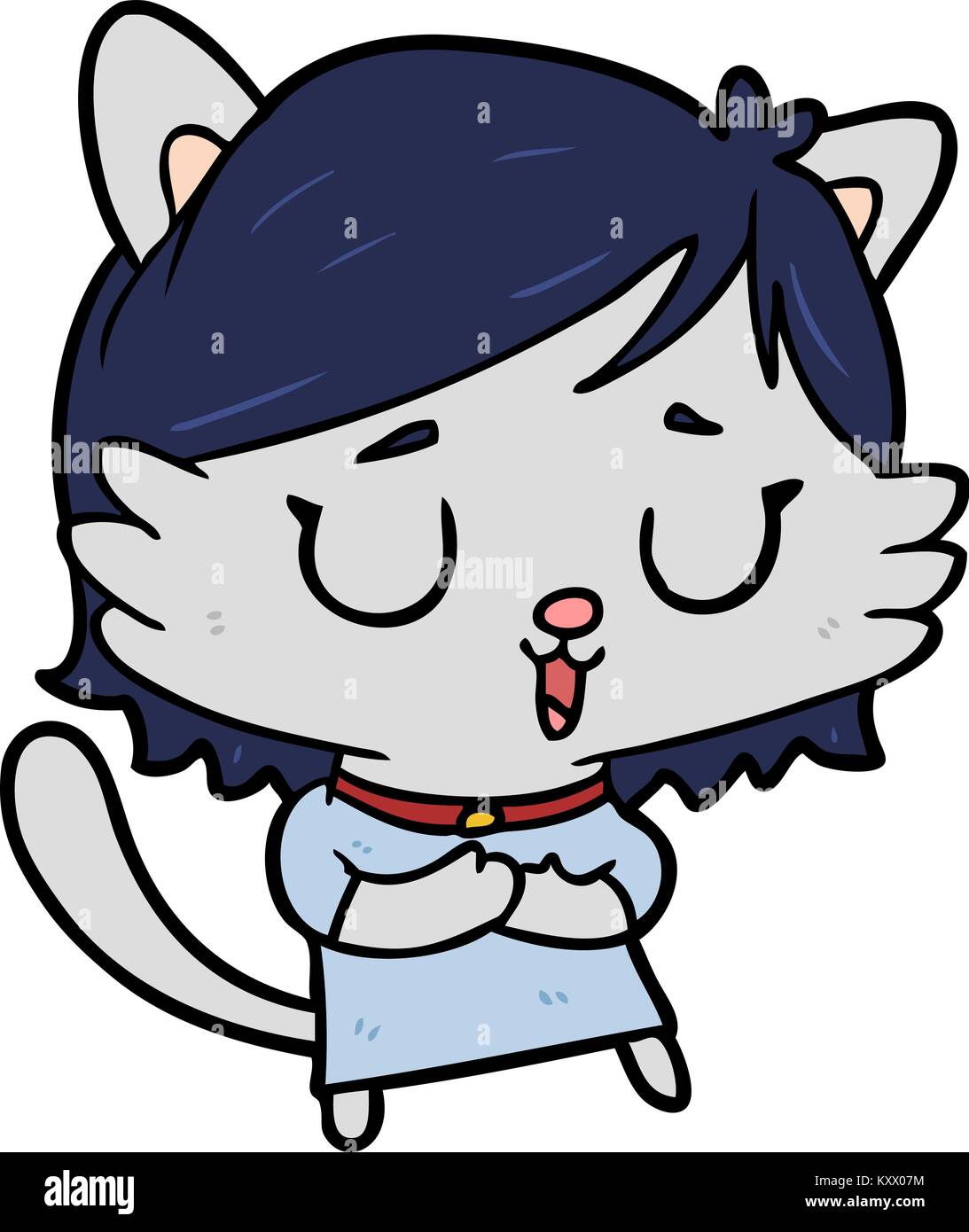 cartoon cat girl Stock Vector Image & Art - Alamy