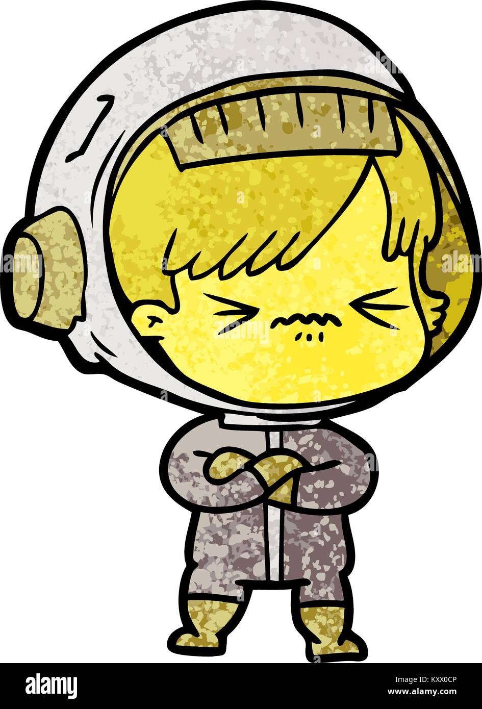 angry cartoon space girl Stock Vector Image & Art - Alamy