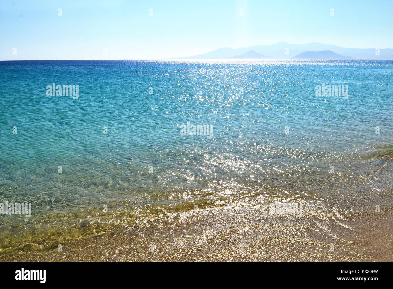 Saint Prokopios beach at Naxos island Cyclades Greece Stock Photo - Alamy