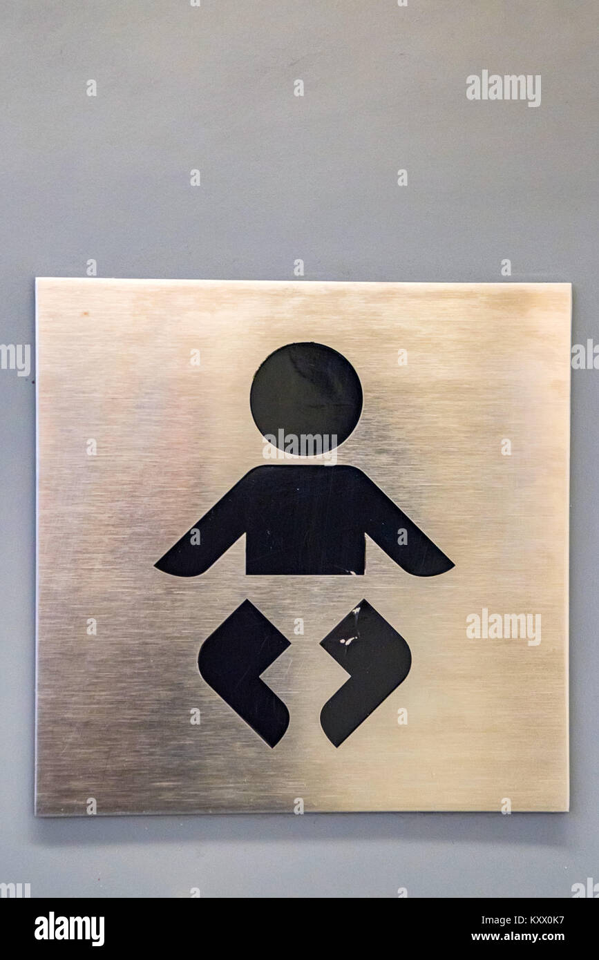 Baby changing room sign hi-res stock photography and images - Alamy