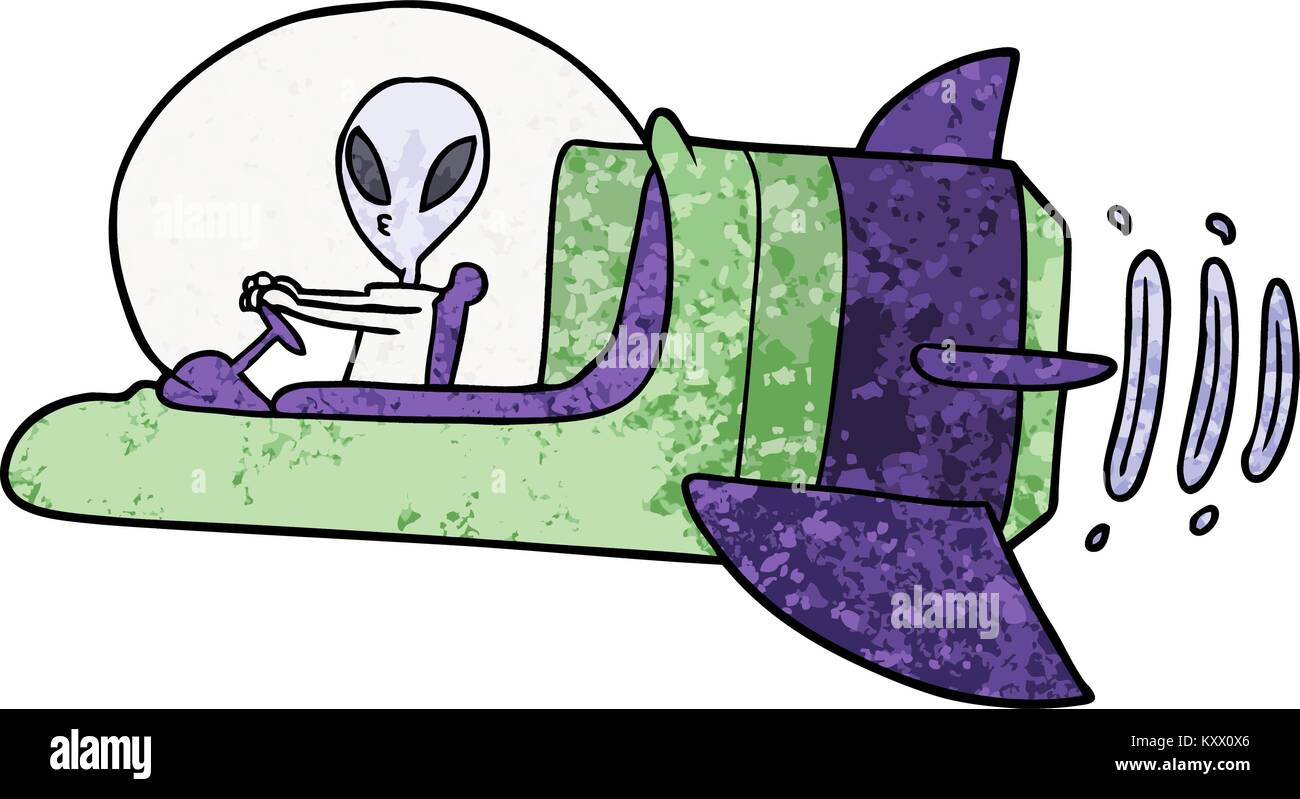 cartoon alien spacecraft Stock Vector Image & Art - Alamy