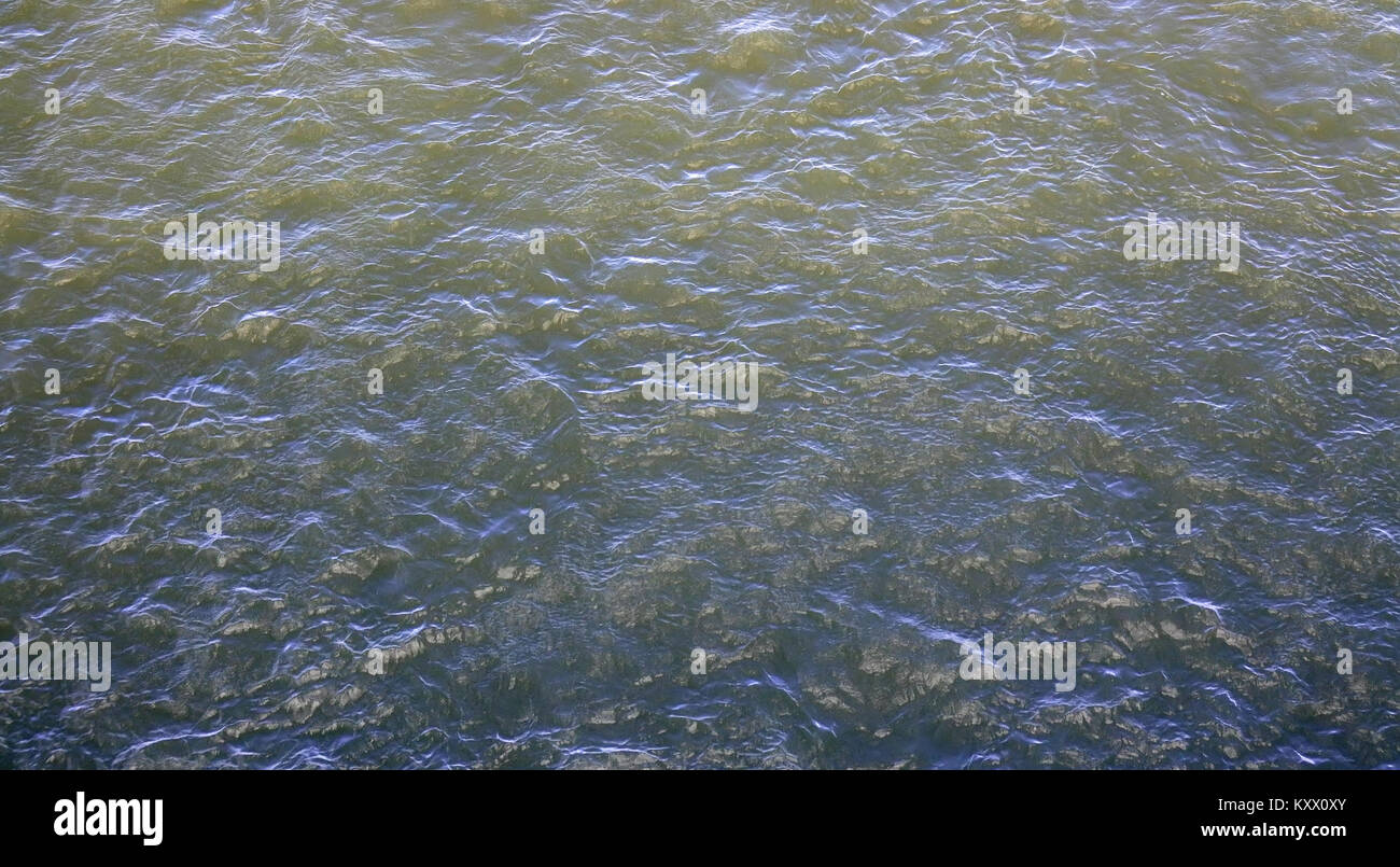 very bright river flows forward. Siberian river water is deep and pure ...