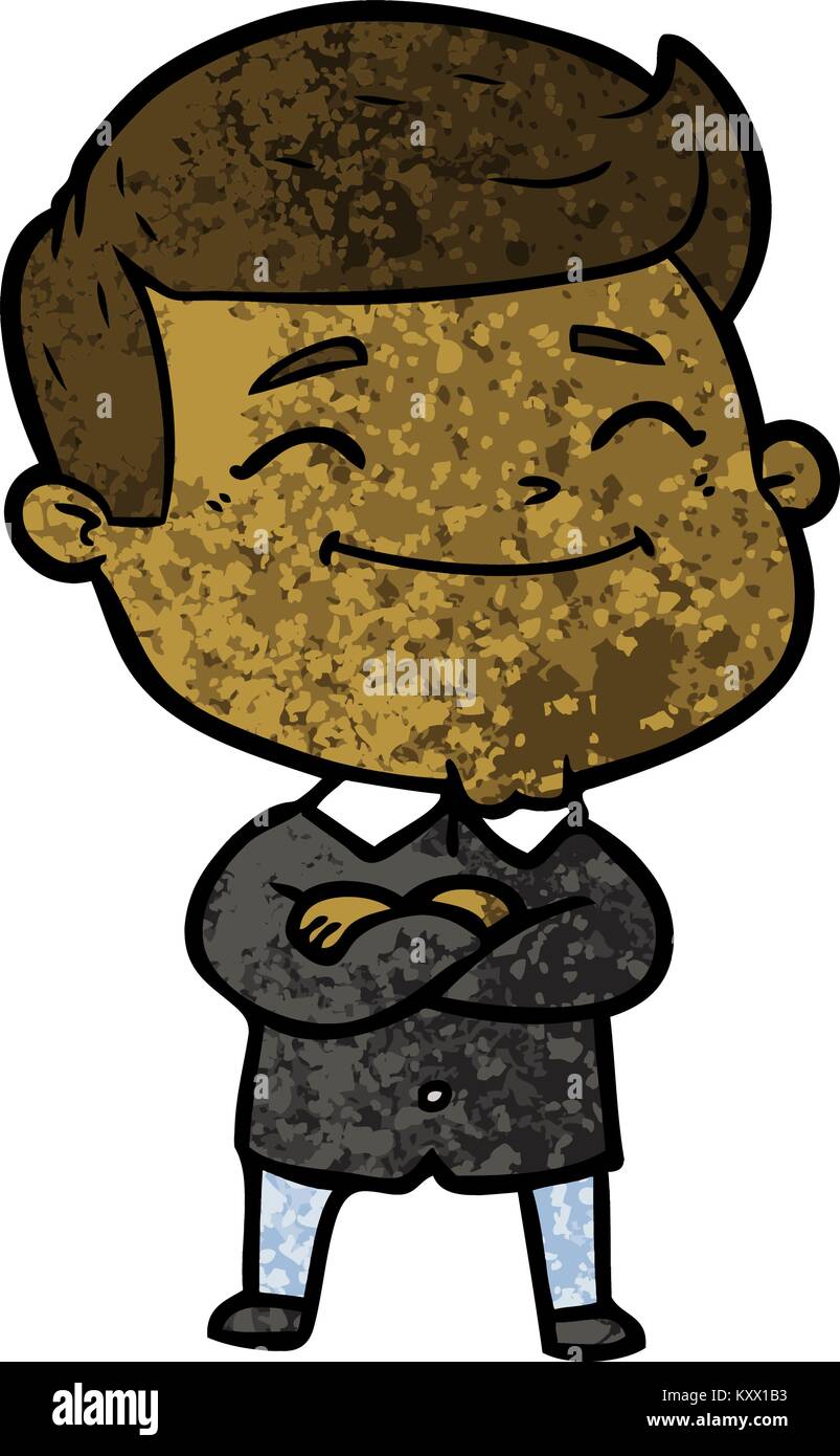happy cartoon man Stock Vector Image & Art - Alamy