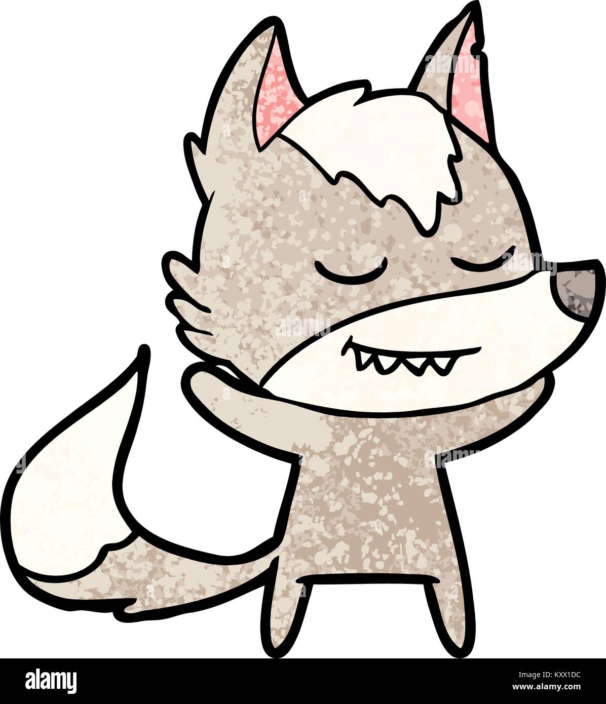 friendly cartoon wolf Stock Vector Image & Art - Alamy