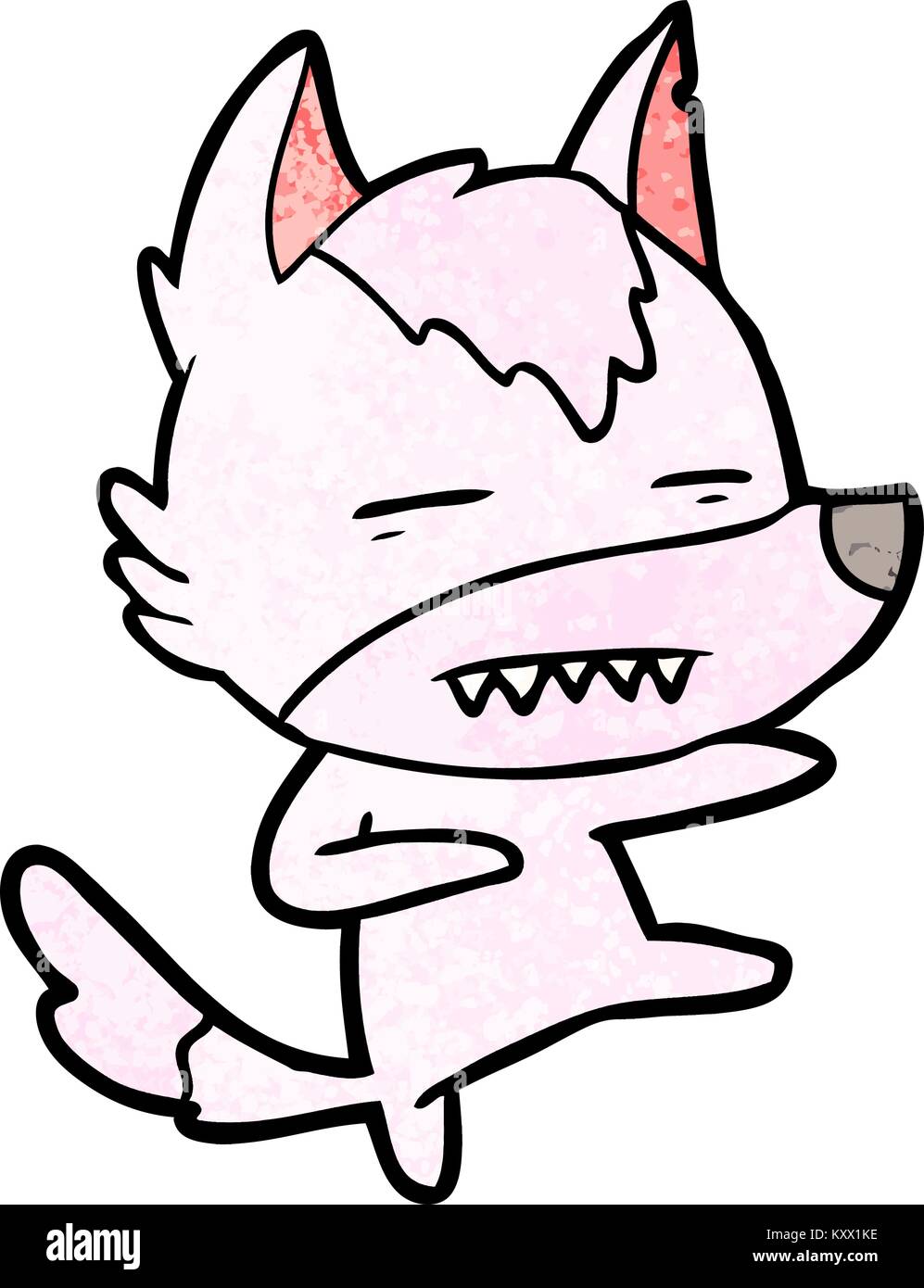 cartoon wolf kicking Stock Vector Image & Art - Alamy