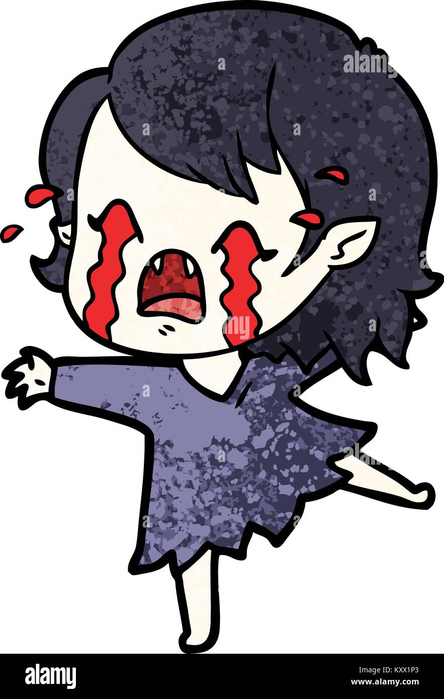 cartoon crying vampire girl Stock Vector Image & Art - Alamy