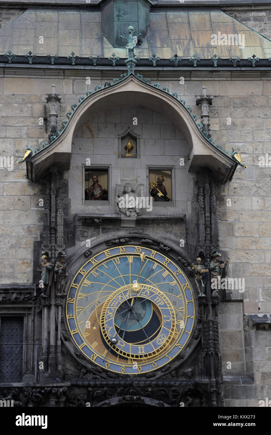 Astronomical Clock, Old Town, Mozart, 2014, Praga, Czech Republic Stock ...