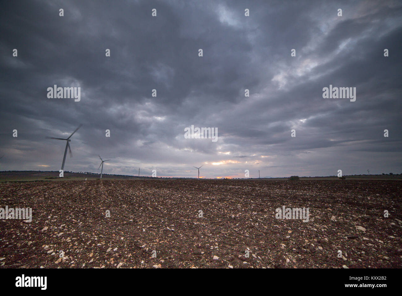 The wind turbines in the north of Puglia. Minervino Murge, Puglia ...