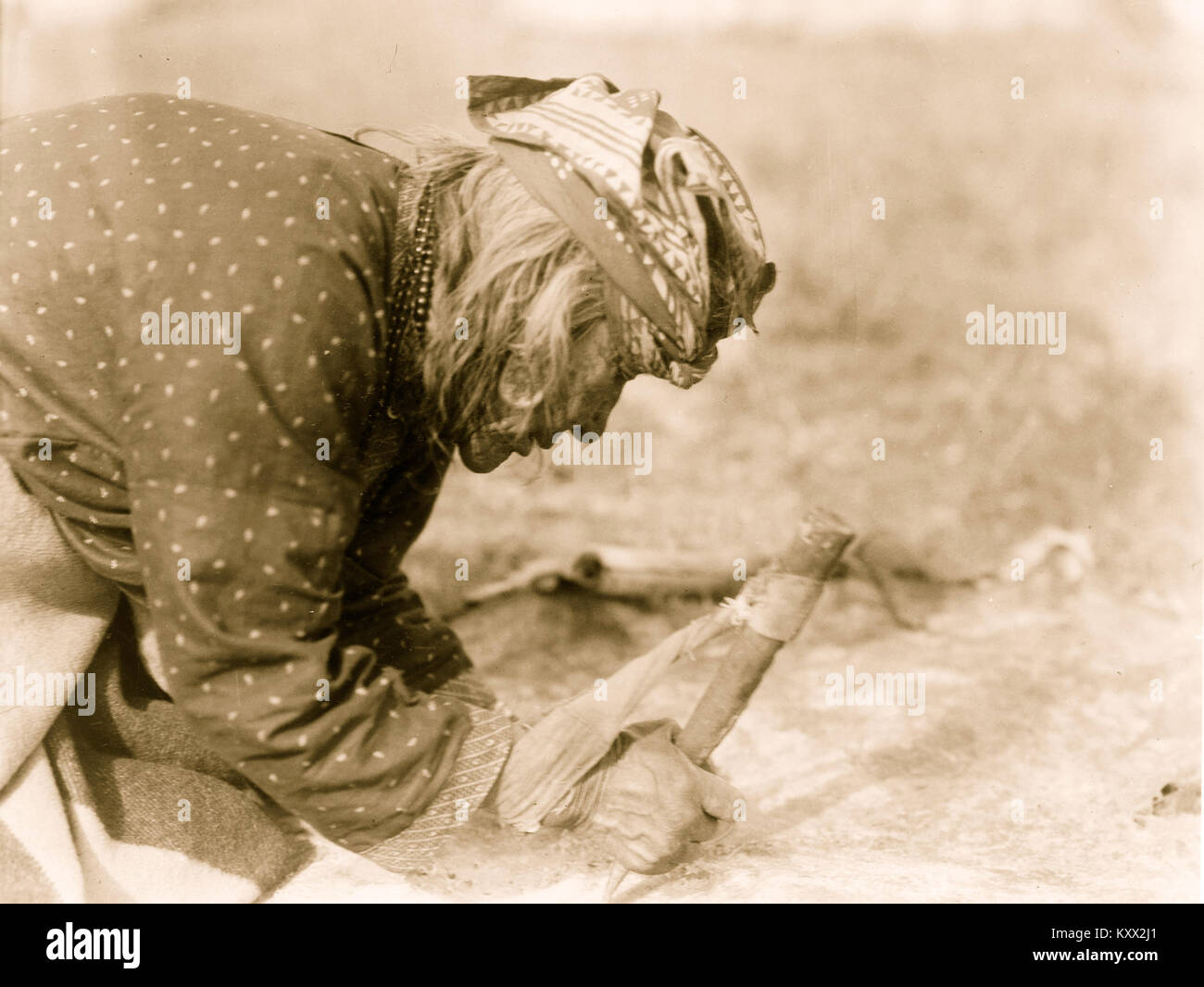 Fleshing a Hide Stock Photo - Alamy