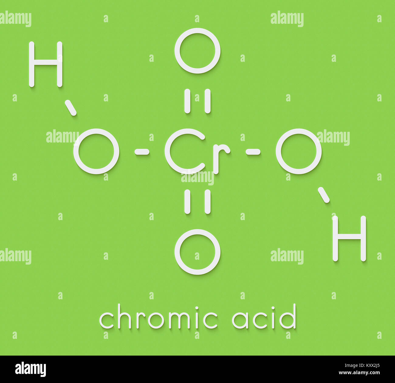 Chromic acid (H2CrO4) molecule. Skeletal formula Stock Photo - Alamy