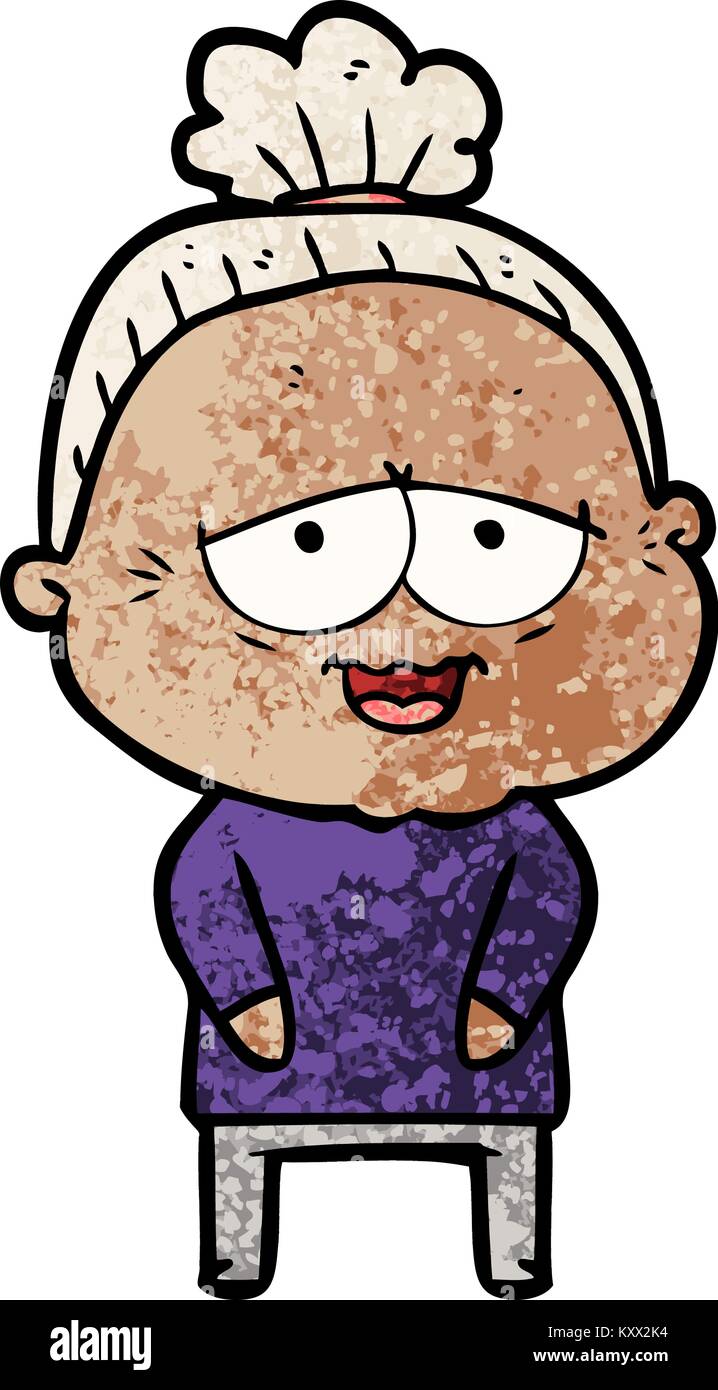 cartoon happy old lady Stock Vector Image & Art - Alamy