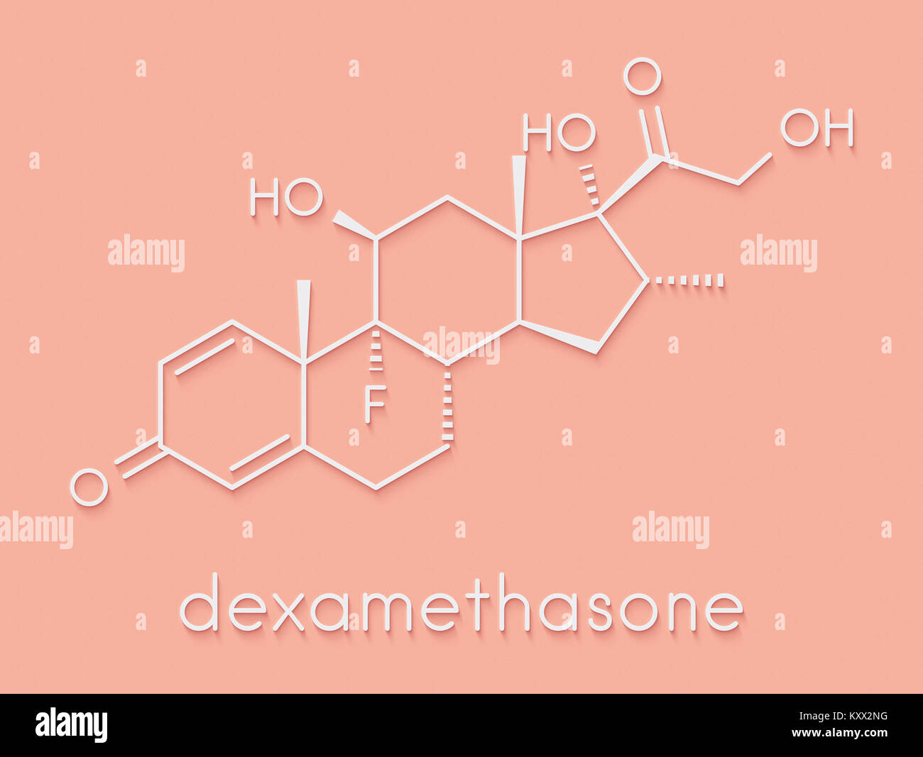 Dexamethasone glucocorticoid drug. Steroid drug with anti-inflammatory ...