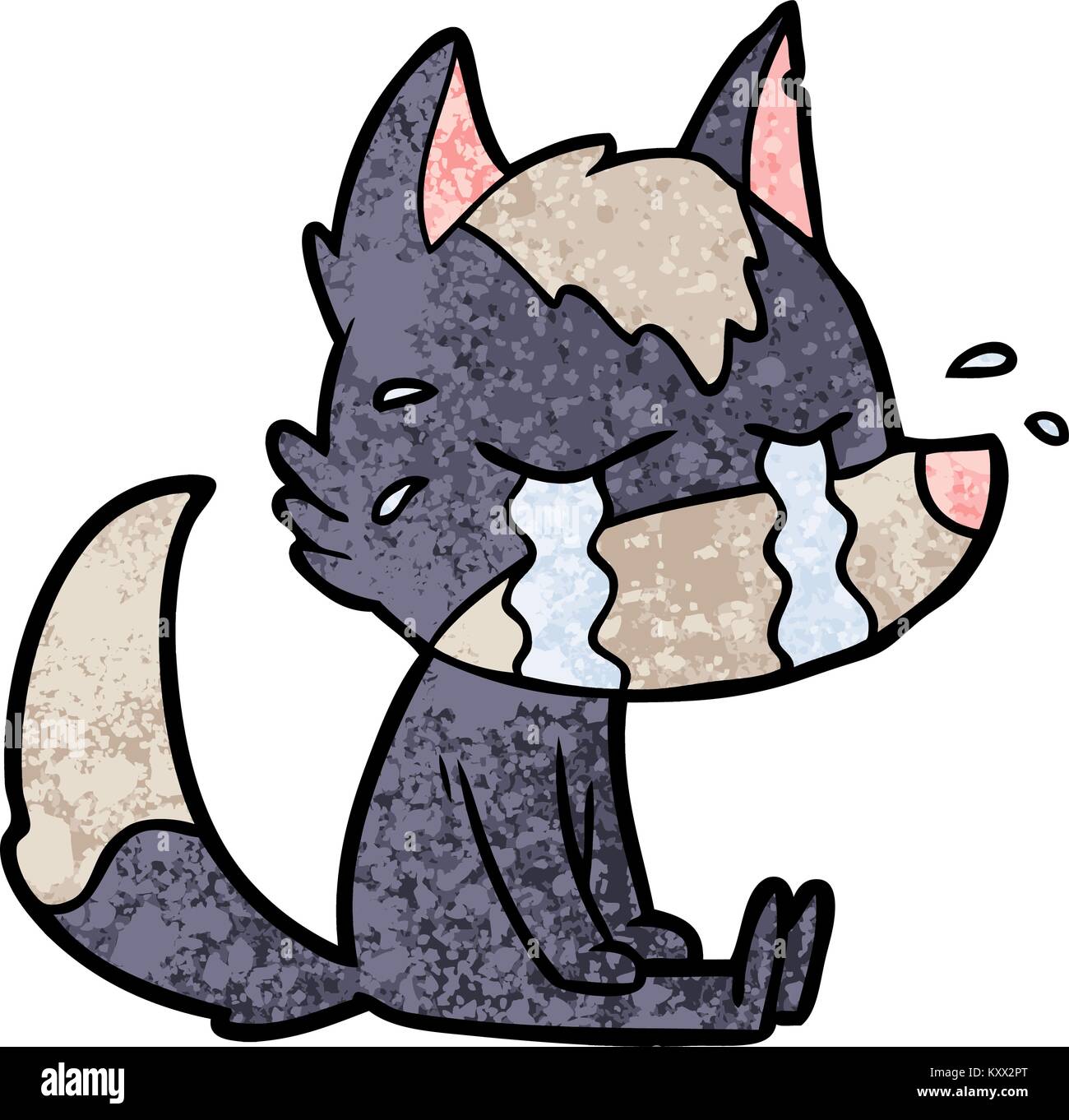 cartoon crying wolf Stock Vector Image & Art - Alamy