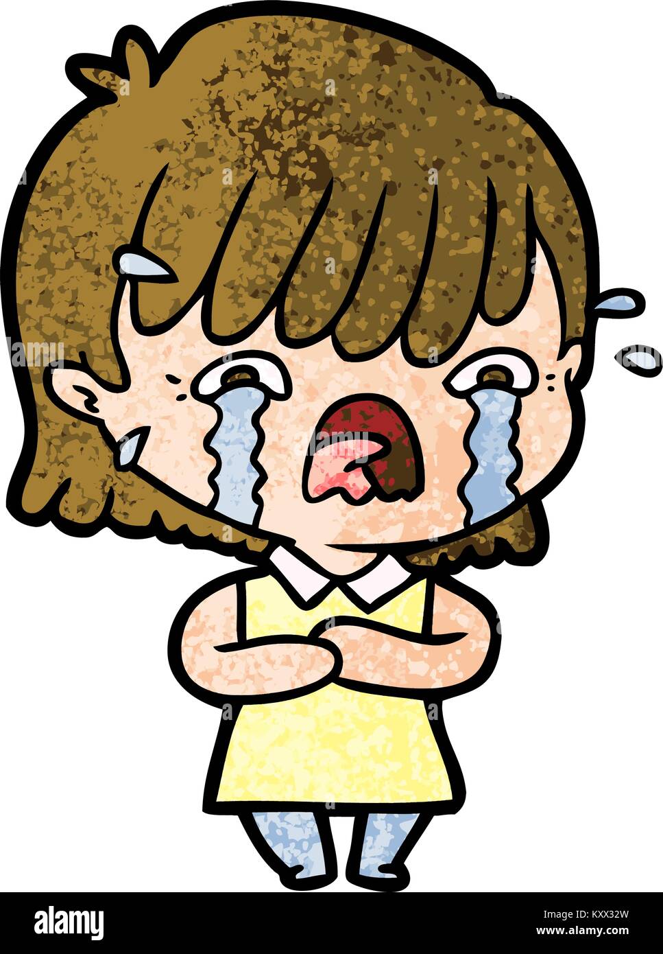 cartoon girl crying Stock Vector Image & Art - Alamy