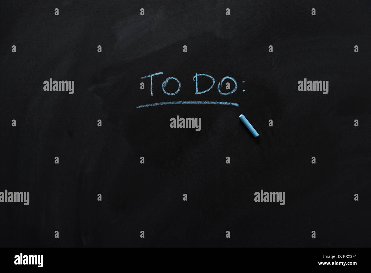 underlined to do note drawn with chalk on blackboard Stock Photo - Alamy