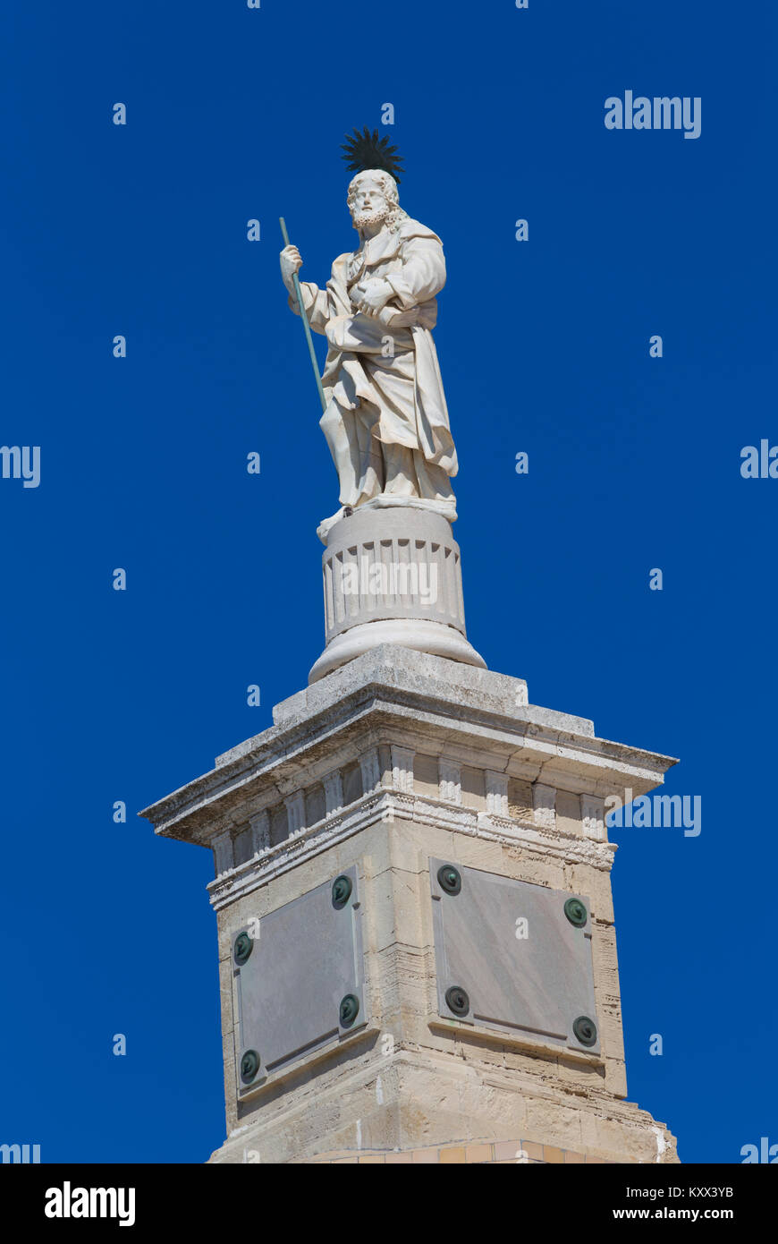 Statue on Cádiz Cathedral, Cádiz, Spain Stock Photo - Alamy