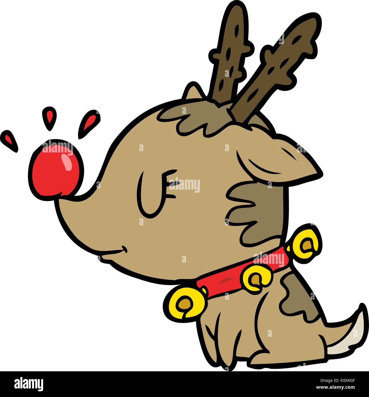 cartoon christmas reindeer Stock Vector Image & Art - Alamy