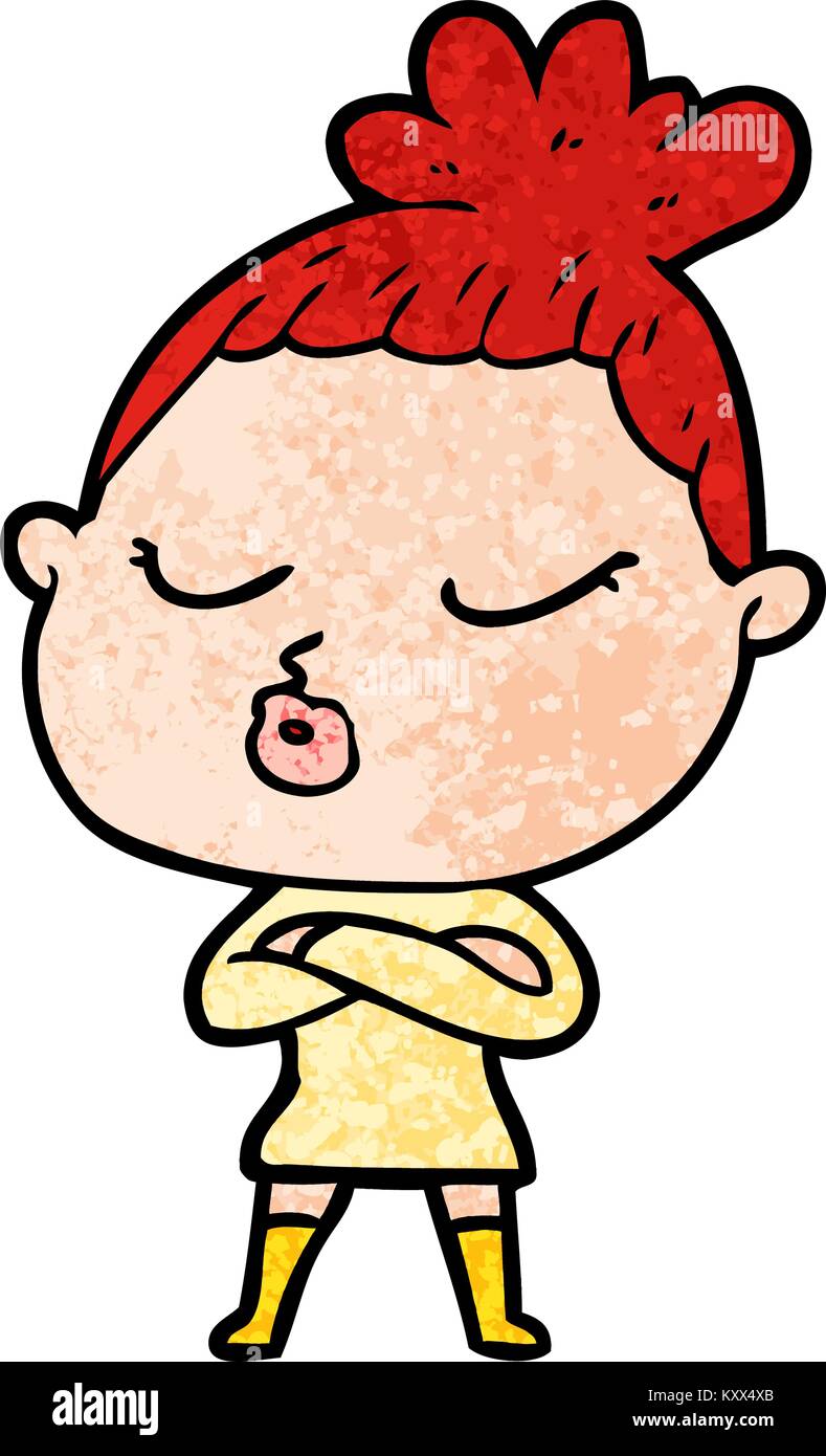 cartoon calm woman Stock Vector Image & Art - Alamy