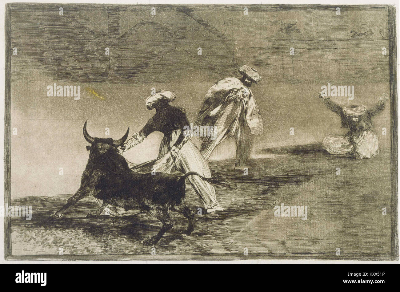 'They Play Another with the Cape...', a work by Francisco José de Goya ...