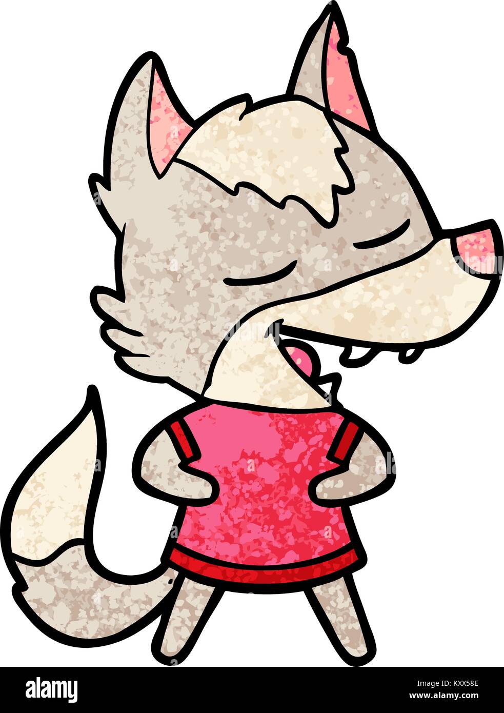 cartoon wolf laughing Stock Vector Image & Art - Alamy