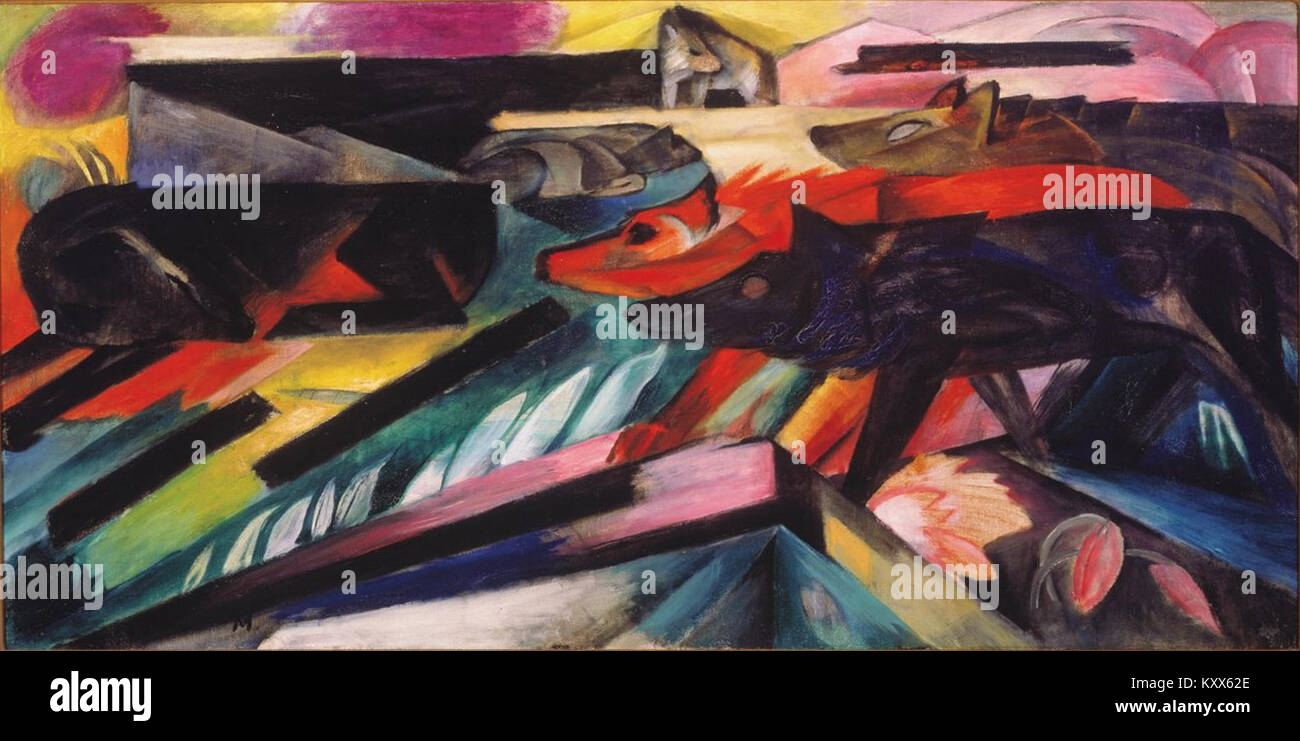 Franz Marc - Die Wölfe (Balkankrieg), 1913 Stock Photo - Alamy