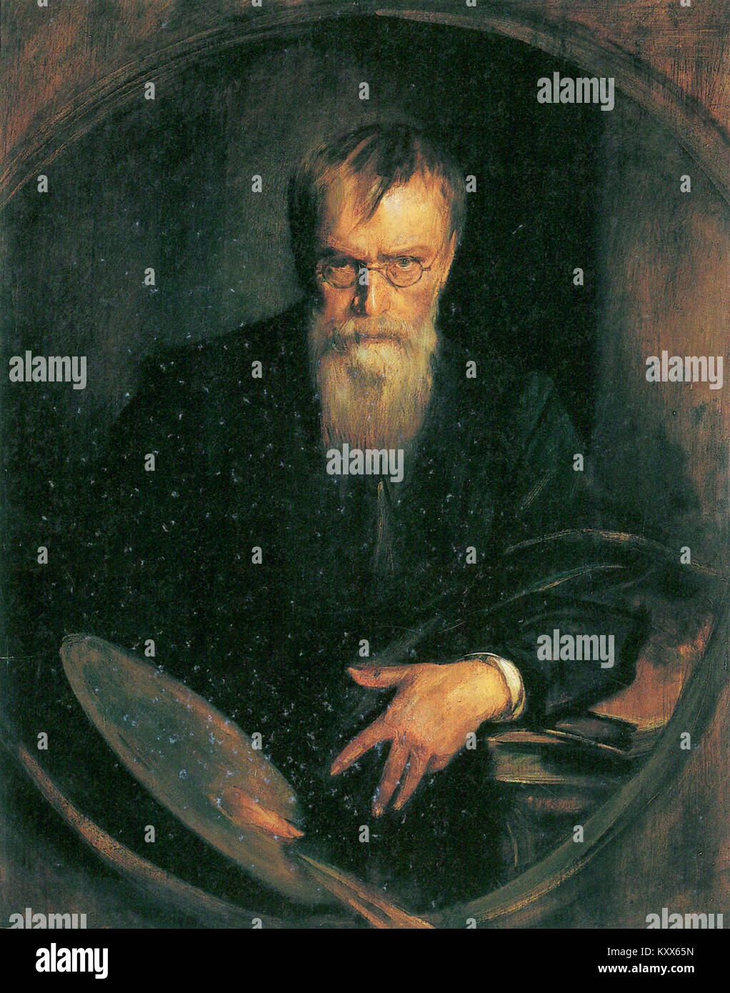 Self-portrait by Franz von Lenbach created in 1903, depicting the ...