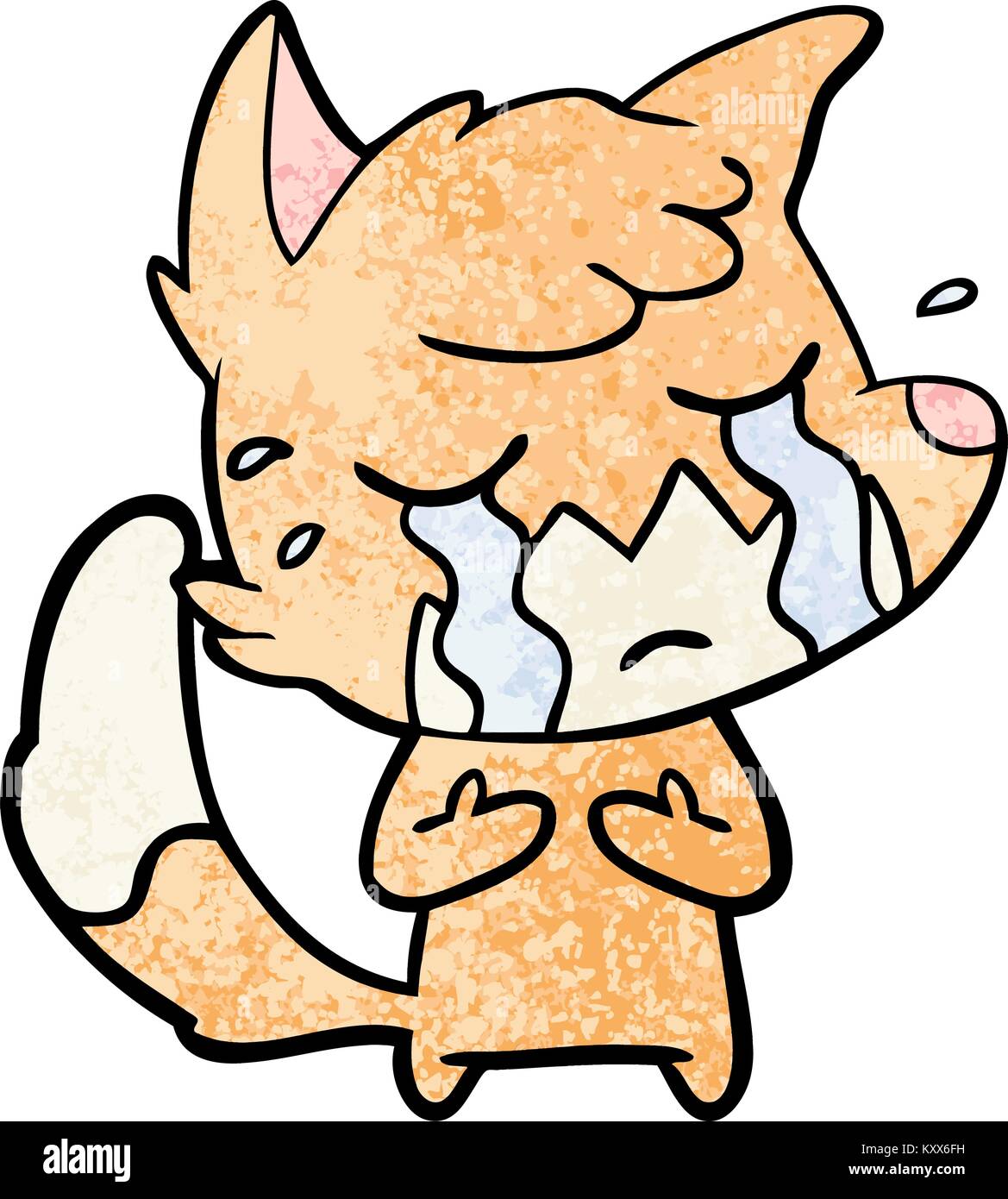 crying fox cartoon Stock Vector Image & Art - Alamy
