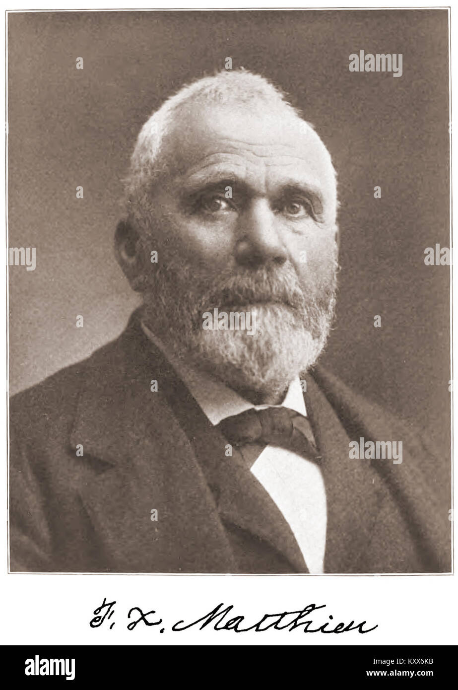 A portrait of François X. Matthieu, showcasing the figure's historical ...