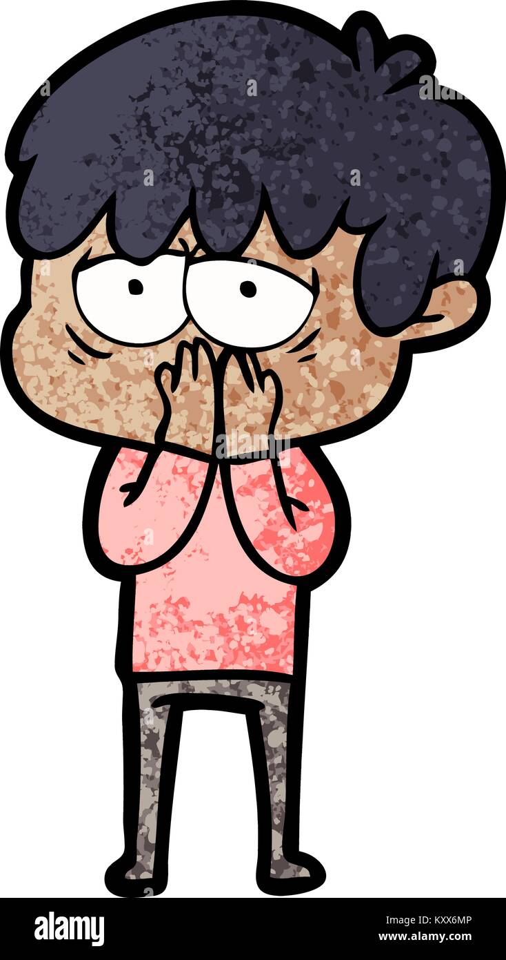 cartoon exhausted boy Stock Vector Image & Art - Alamy