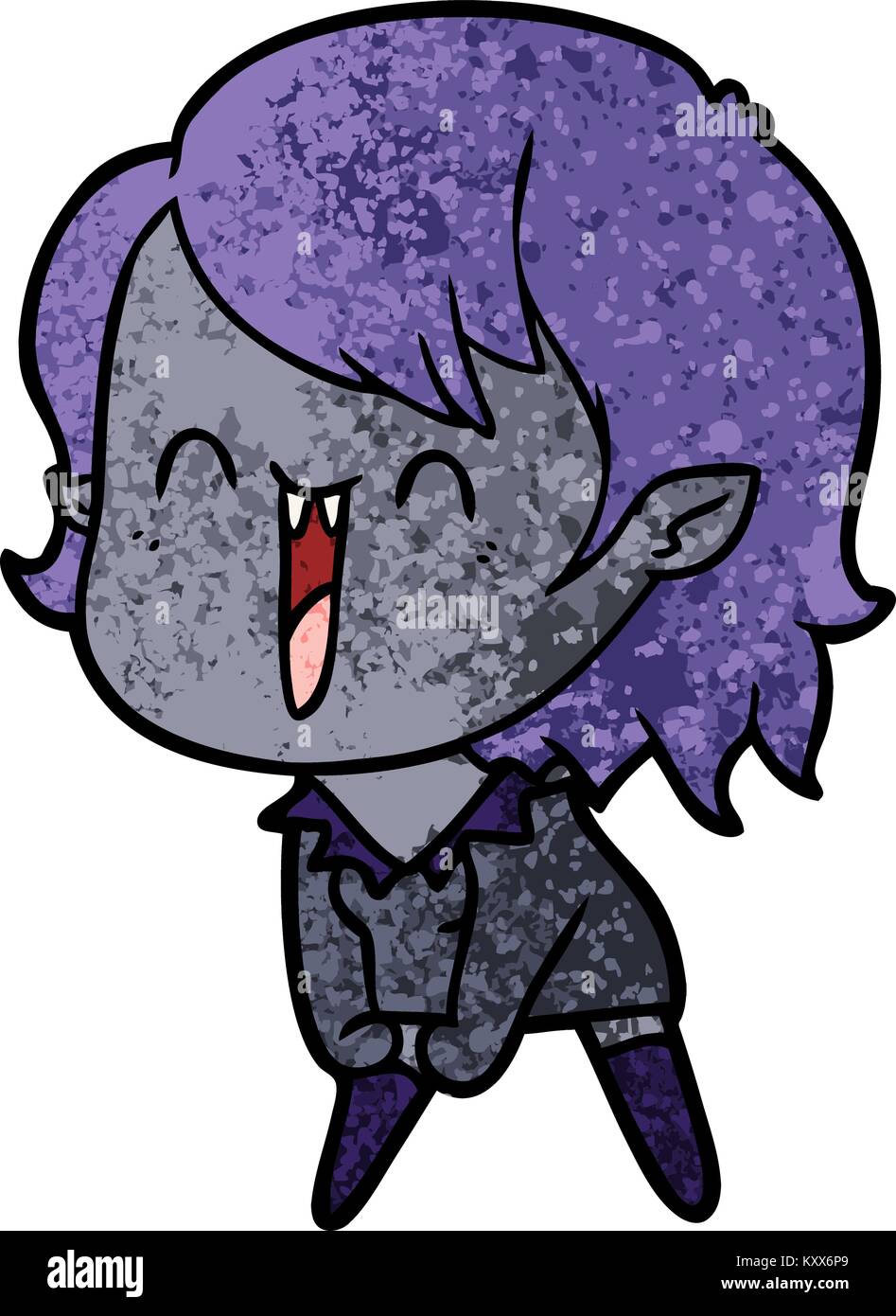 cute cartoon happy vampire girl Stock Vector Image & Art - Alamy