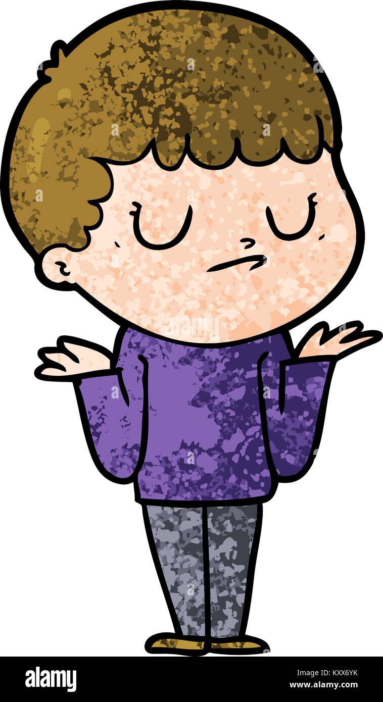 cartoon grumpy boy Stock Vector Image & Art - Alamy