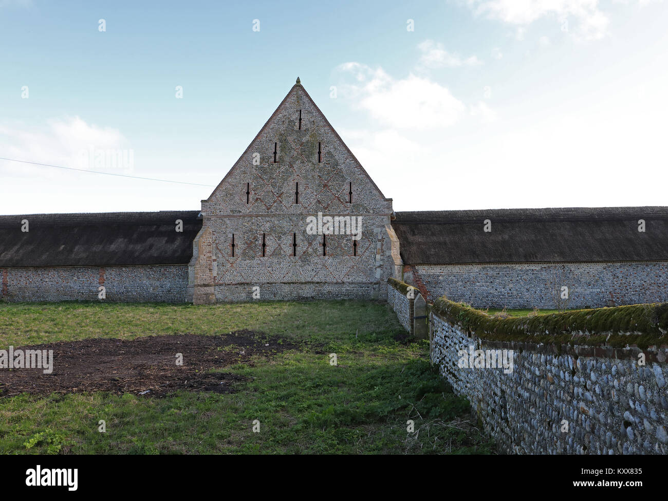 Waxham Great Barn, end wall Waxham, Norfolk, UK January Stock Photo - Alamy