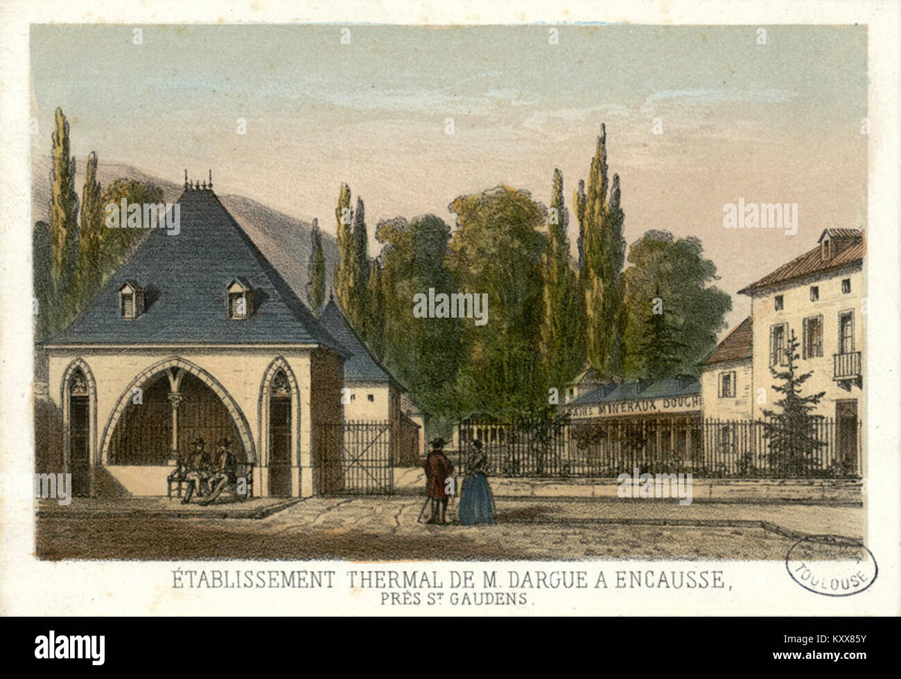 The thermal establishment of M. Dargue in Encausse, near St. Gaudens ...