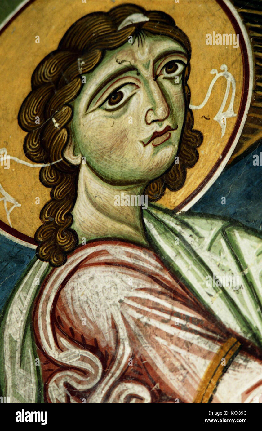 Byzantine-style fresco from the Church of St. Nicholas of Varoš in ...