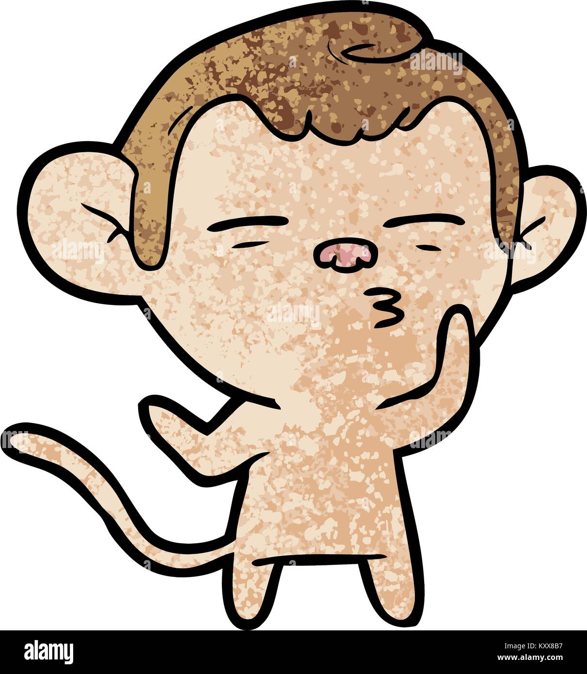 cartoon suspicious monkey Stock Vector Image & Art - Alamy