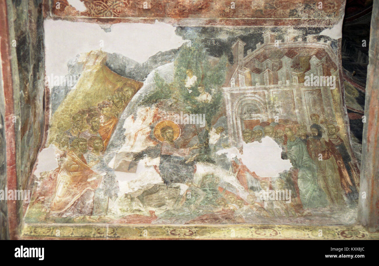 Fresco from the Church of the Presentation of the Virgin Mary in ...