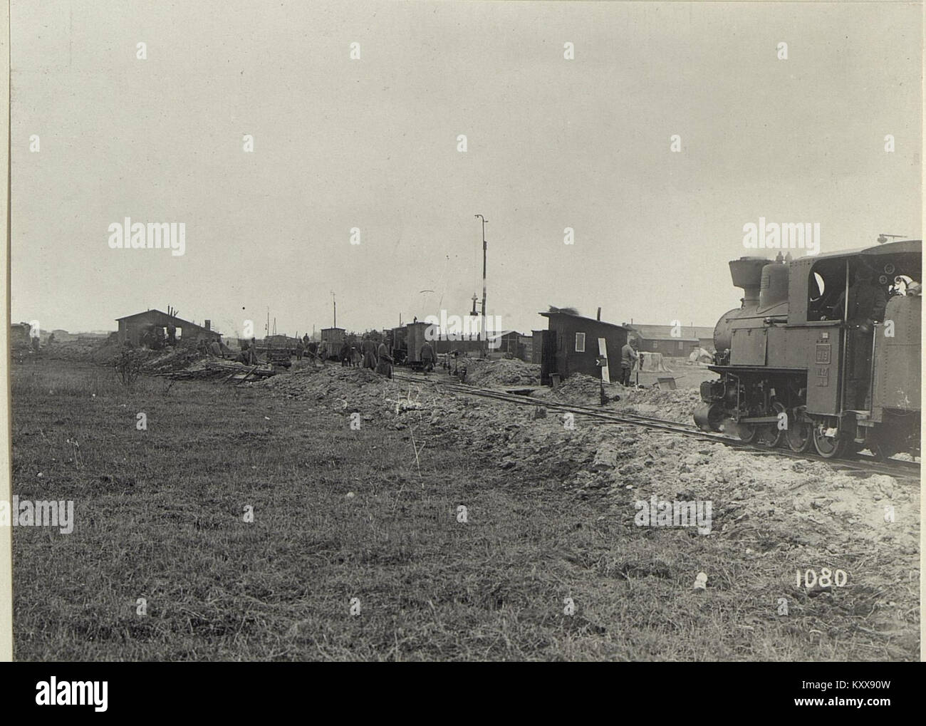 This historical image shows the stopover stations and loading terminals ...
