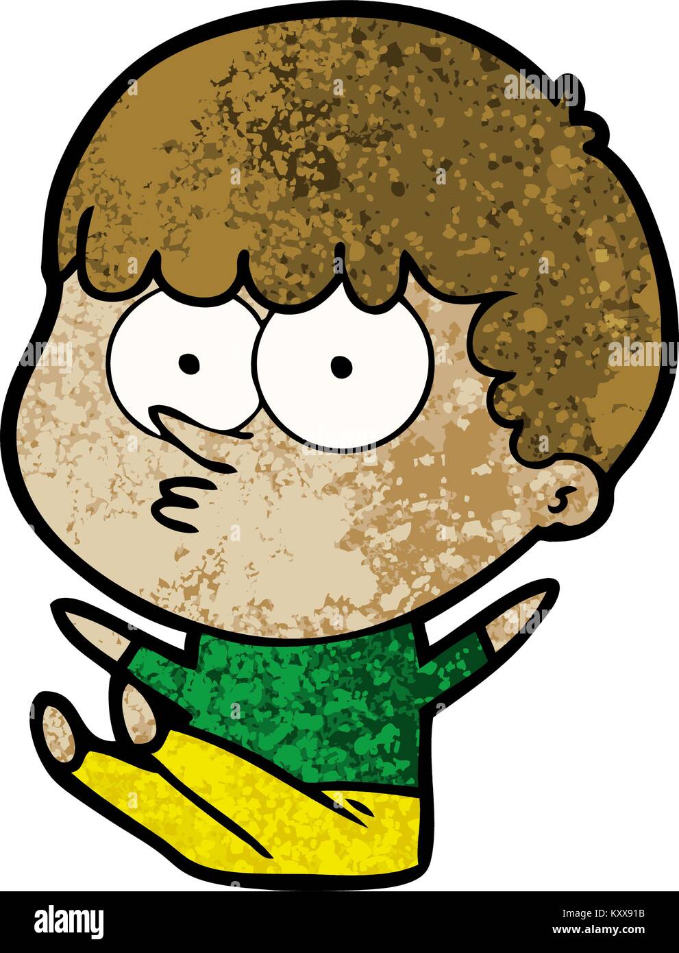 cartoon boy sat waiting Stock Vector Image & Art - Alamy