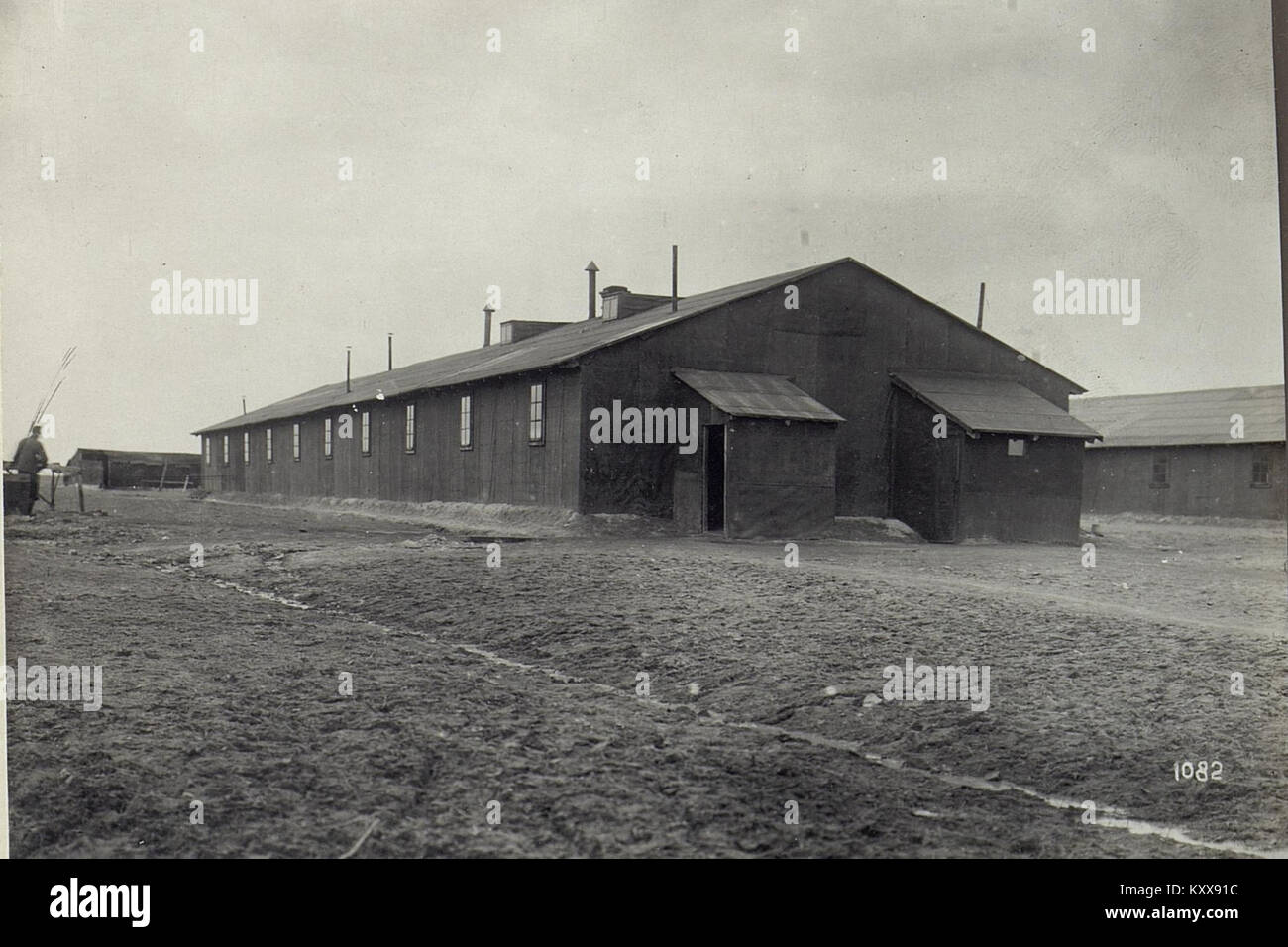This historical image depicts the stage and loading stations used by ...