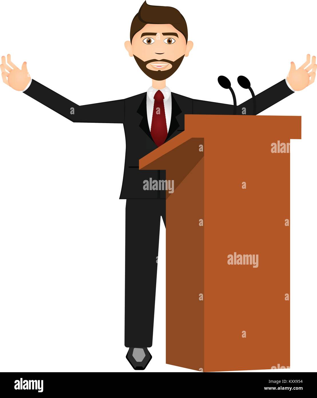 Speech lectern Stock Vector Images - Alamy