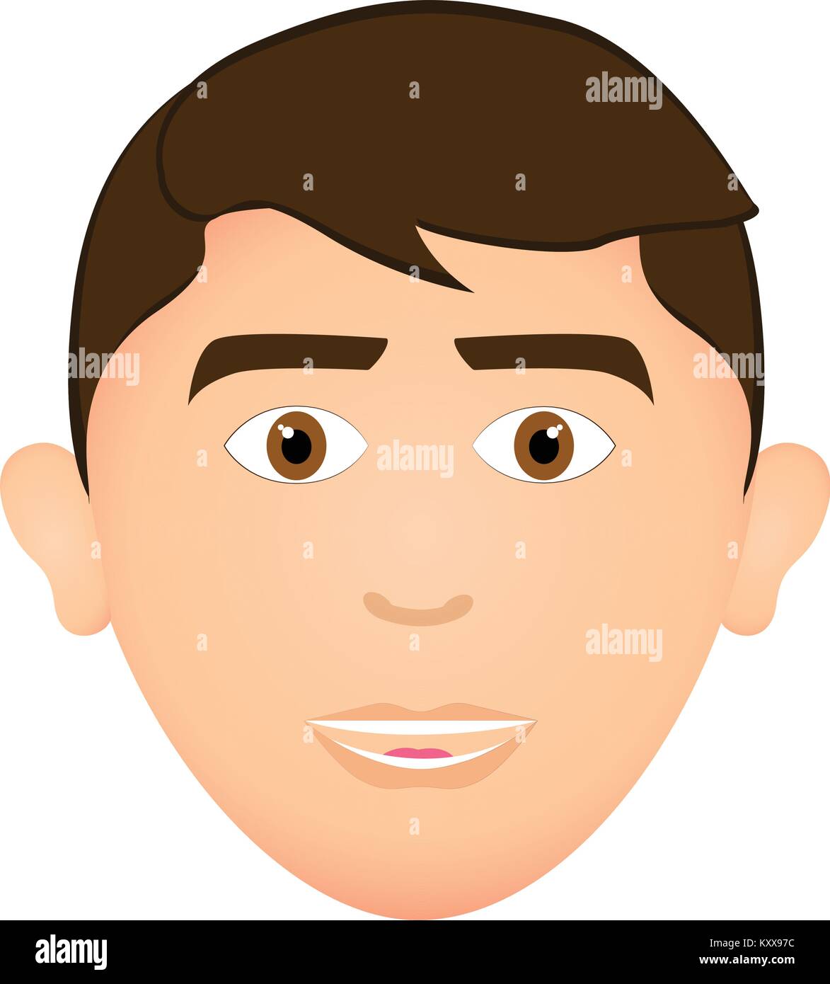 Cheerful happy young pretty Stock Vector Images - Alamy