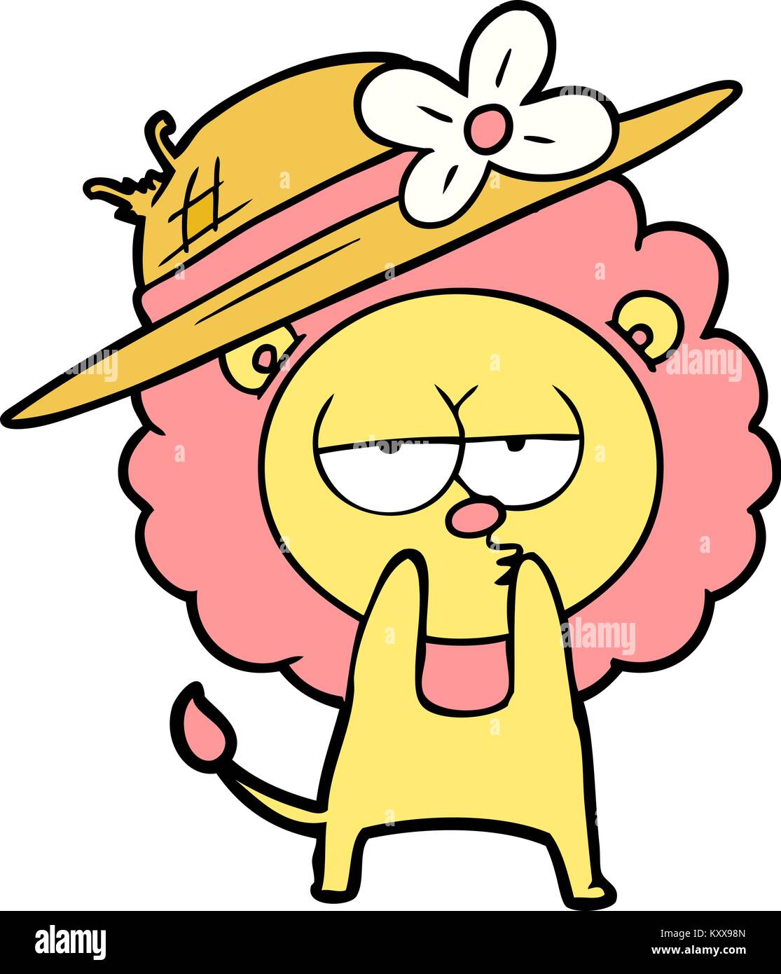 cartoon lion wearing hat Stock Vector Image & Art - Alamy