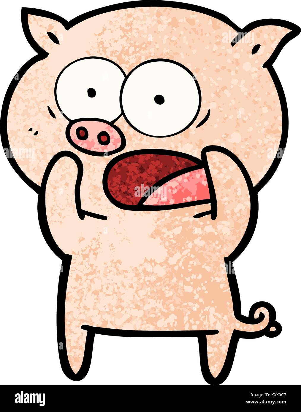 cartoon pig shouting Stock Vector Image & Art - Alamy